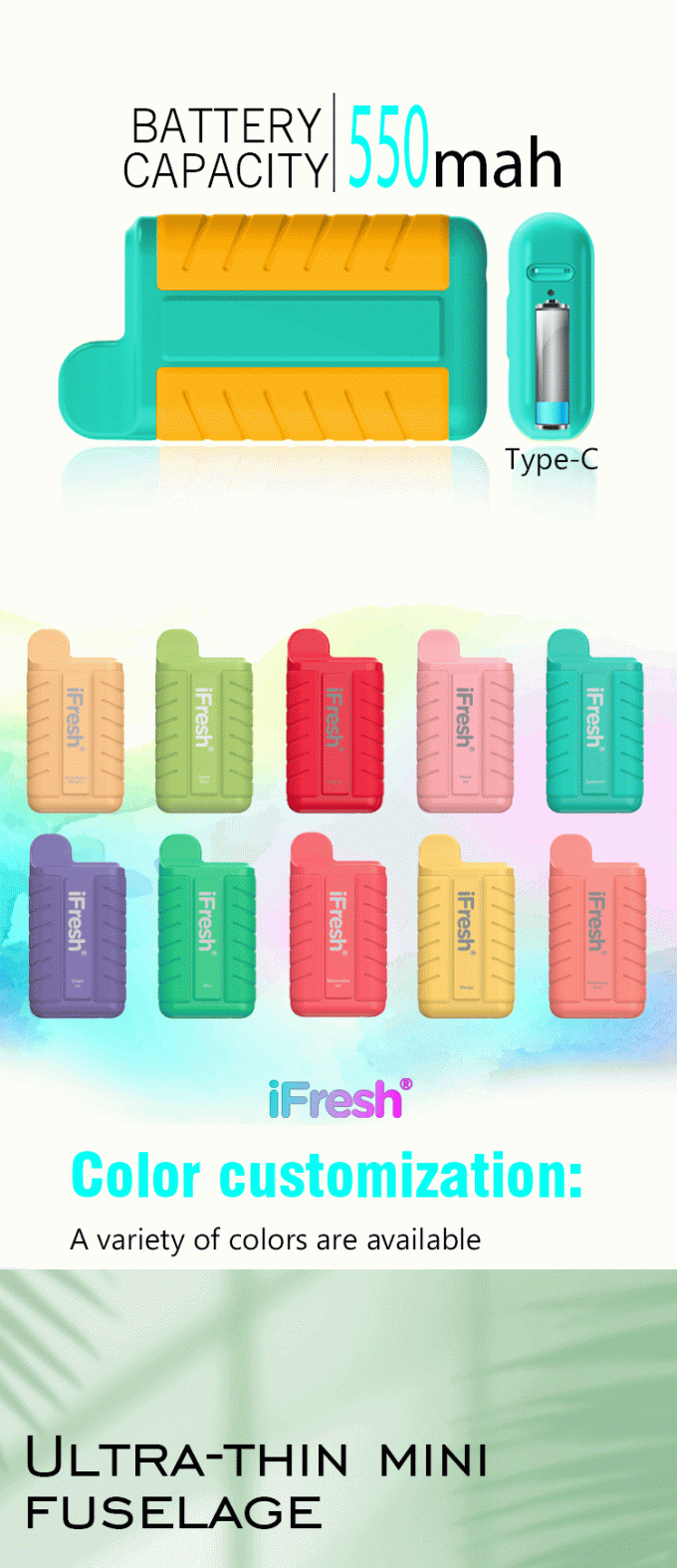 5000 Puffs Mesh Coil Disposable Vape Pod 10ml Leather Rechargeable